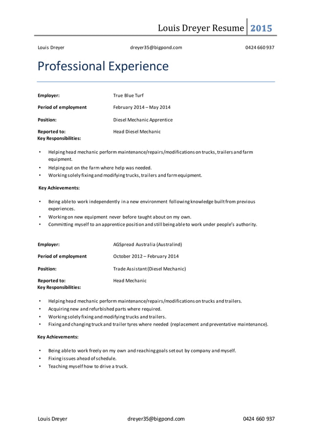 Louis Dreyer Resume | DOCX