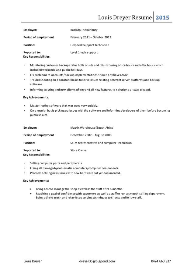 Louis Dreyer Resume | DOCX