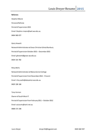 Louis Dreyer Resume | DOCX