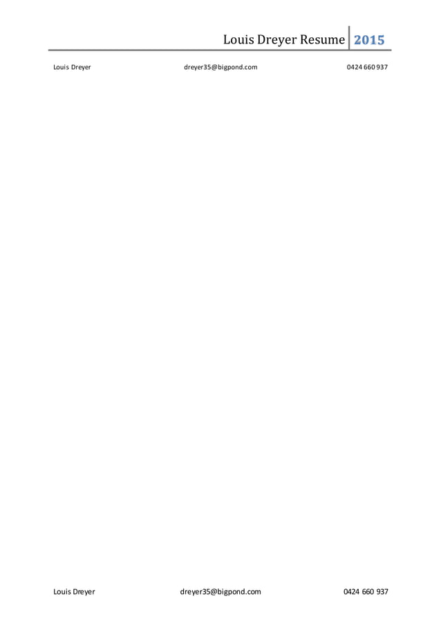 Louis Dreyer Resume | PDF
