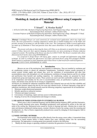 Modeling & Analysis of Centrifugal Blower using Composite Material | PDF