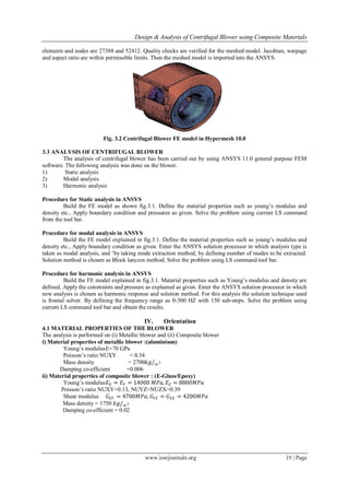 Modeling & Analysis of Centrifugal Blower using Composite Material | PDF