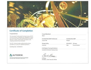 AUTOSESK REVIT MEP professional certificate | PPT