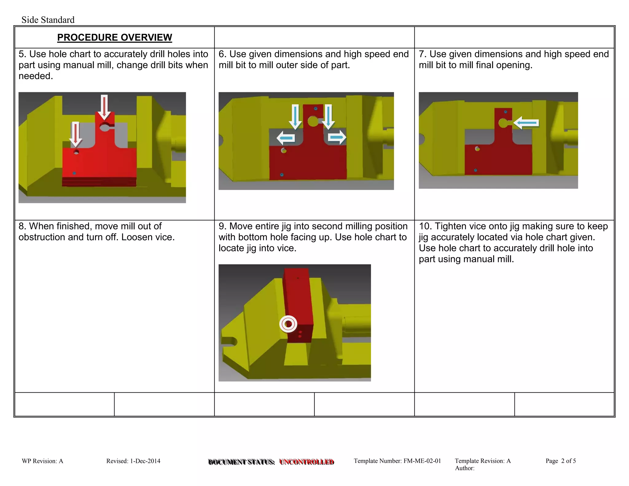 Work Precedure Side Standard | PDF