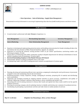 Resume Ashwini Kumar | DOCX