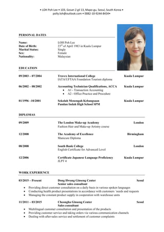 CV_LOH_Poh_Lee_Jan2016 | PDF
