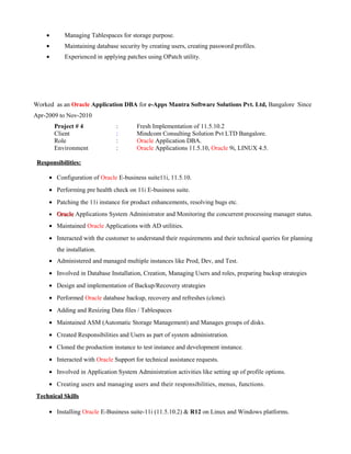 Durai_Oracle Apps R12 DBA-2015 | PDF