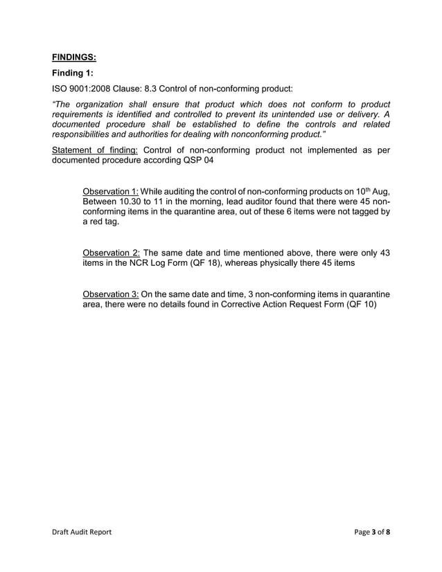 Draft Audit Report_Nisarg | PDF