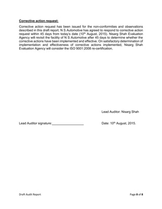 Draft Audit Report_Nisarg | PDF