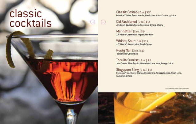 Drink Art Menu - For Delta Bessborough | PDF