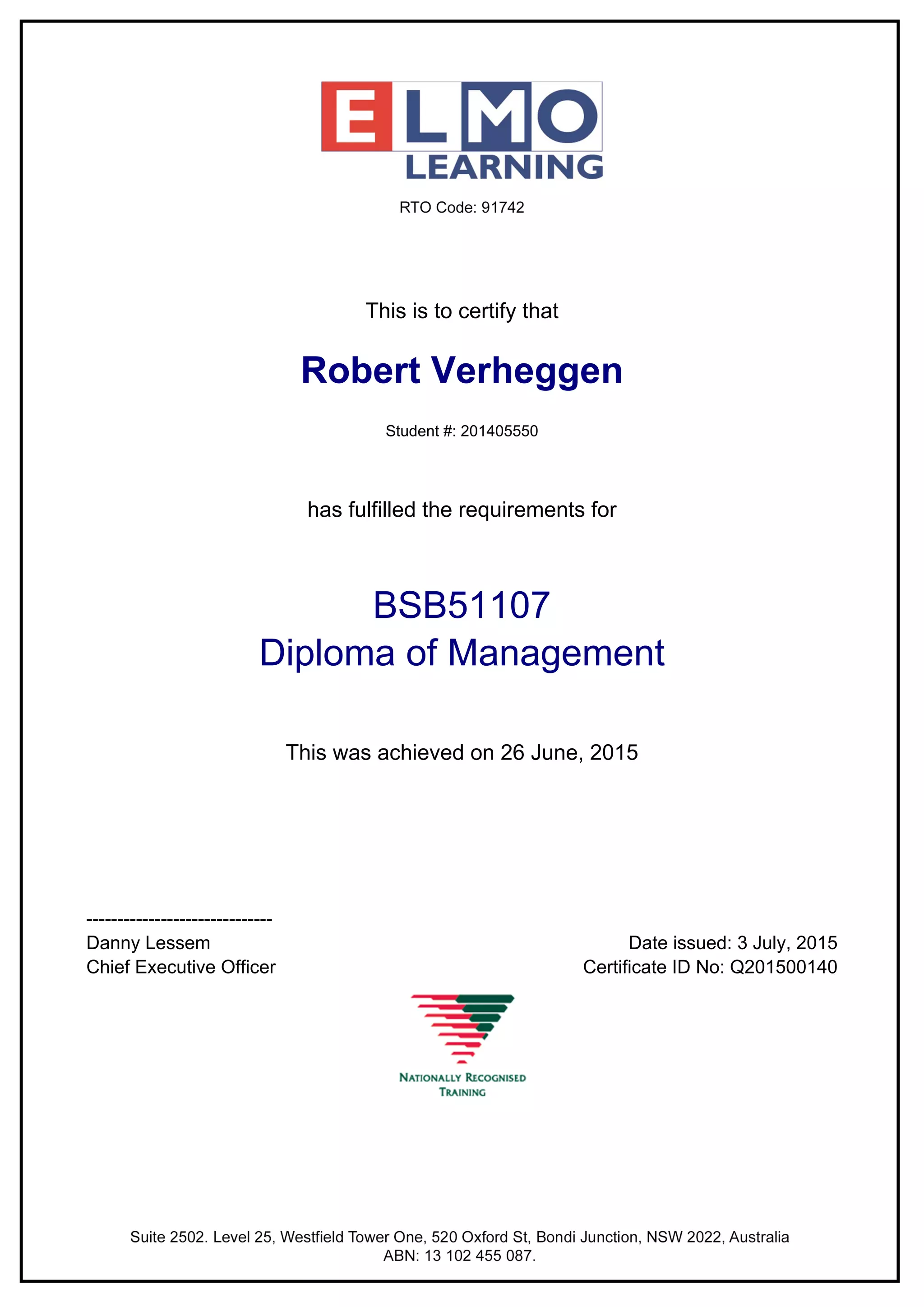 Diploma of Management | PDF