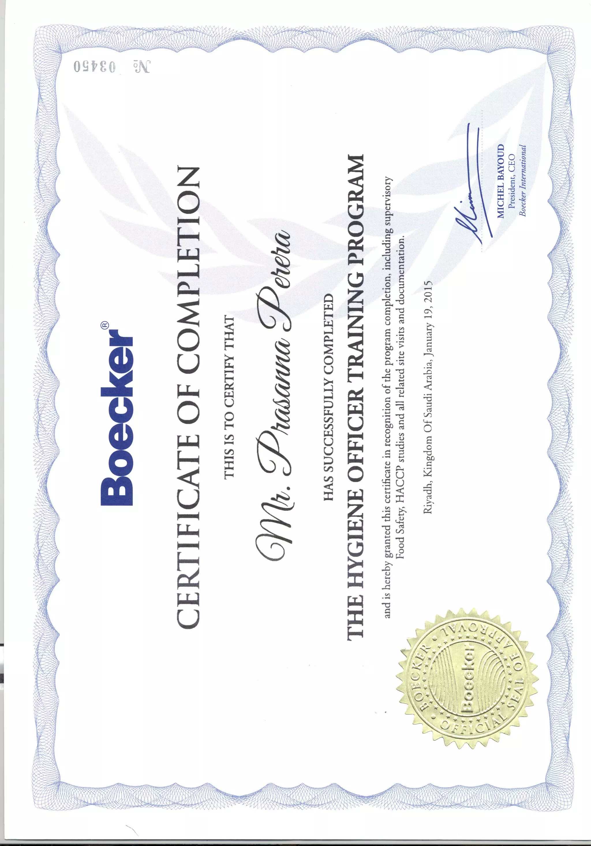 scan certificate boeker hygiene officer | PDF