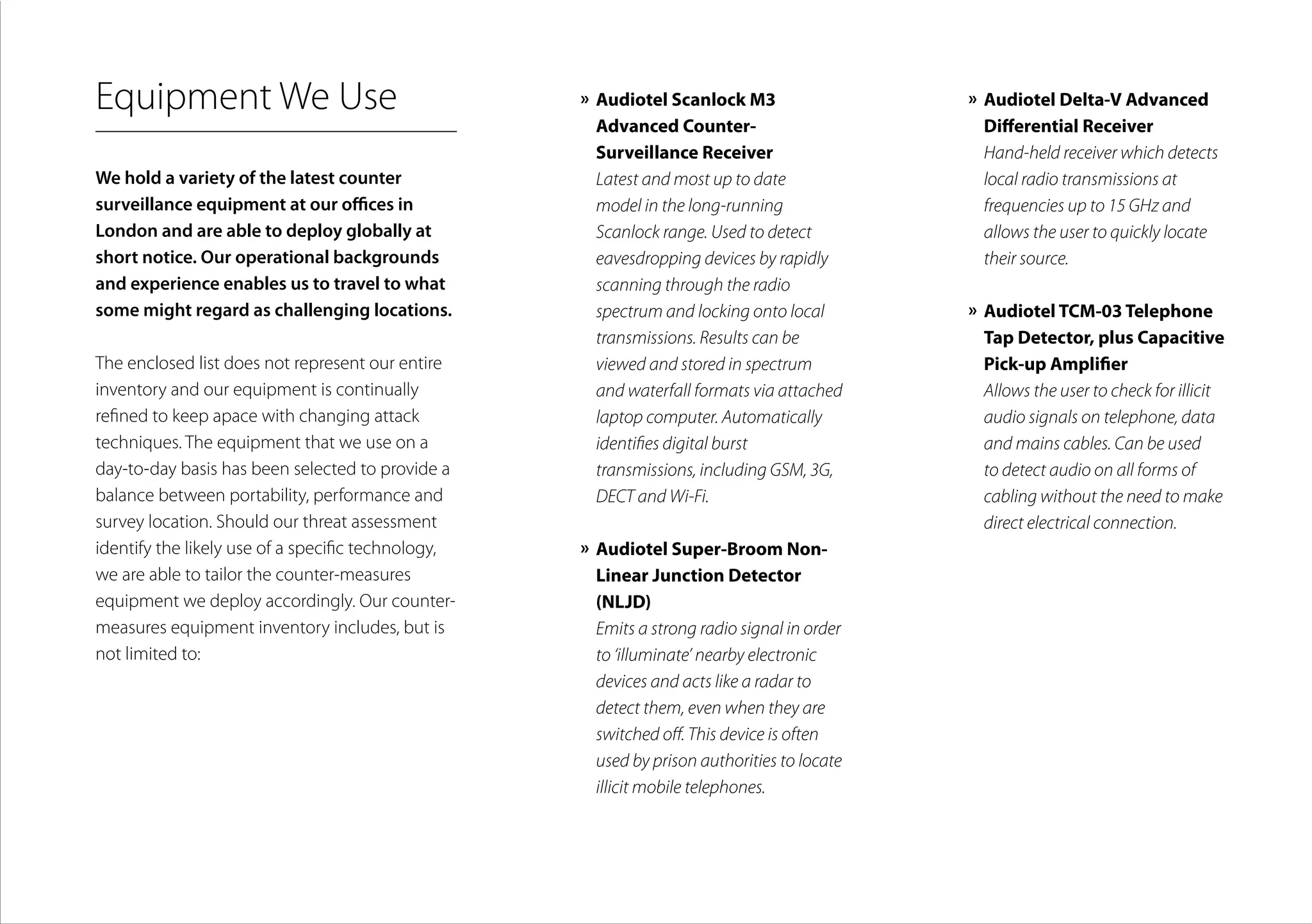 TSCM : Bug-Sweeping | PDF