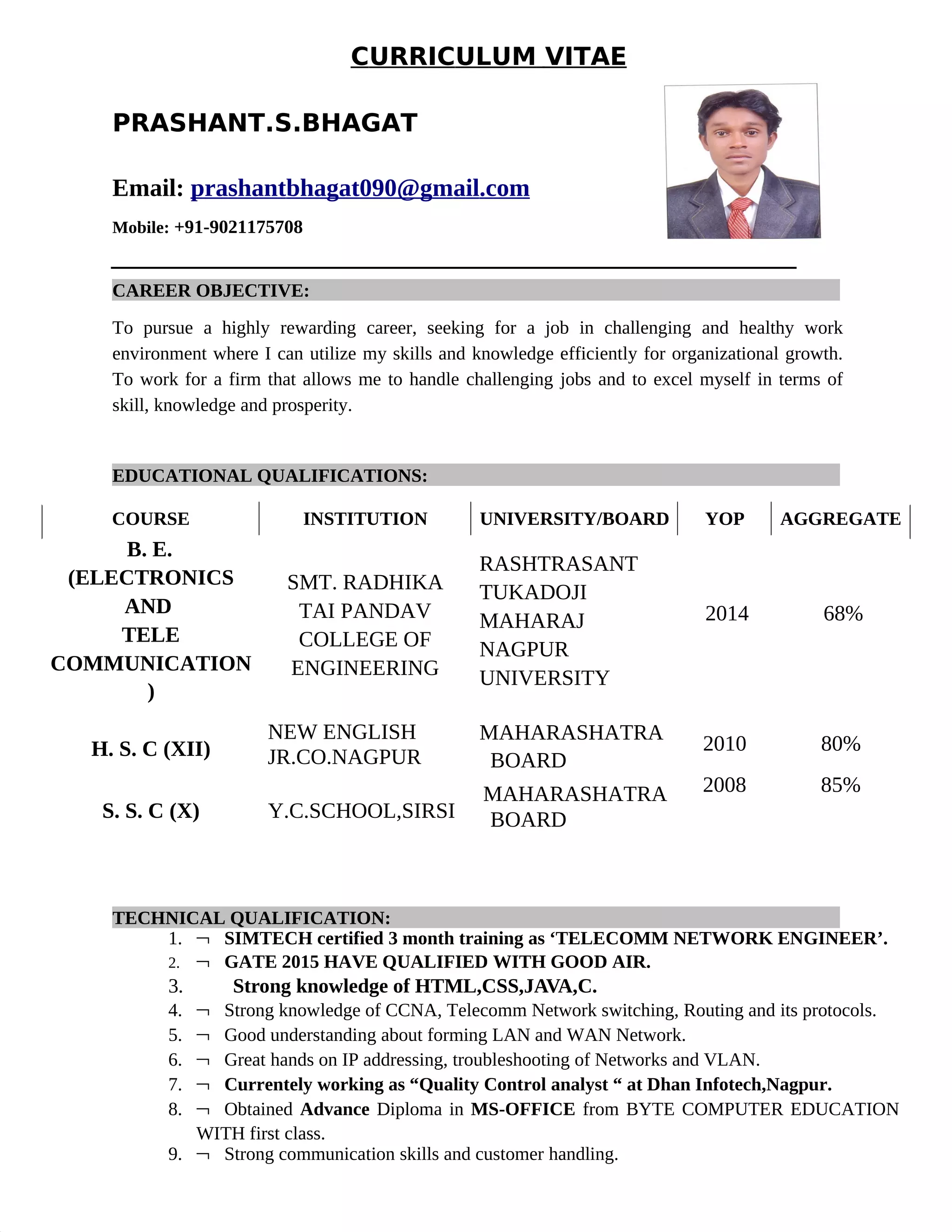 prashant_resume10 | PDF