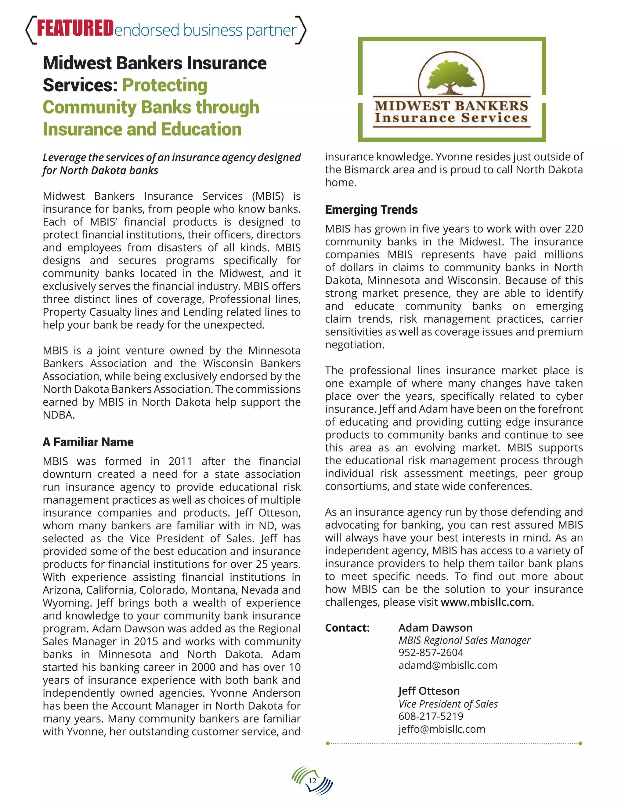 MBIS NDBA Spotlight Article | PDF