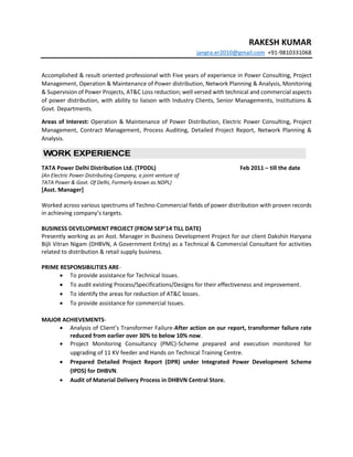 Resume-RAKESH KUMAR | PDF