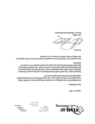 ITML CEO & Staff Reference letters | PDF