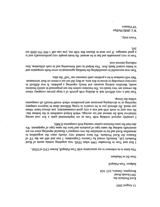 ITML CEO & Staff Reference letters | PDF