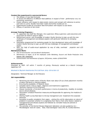 Resume | DOCX | Agriculture | Industries