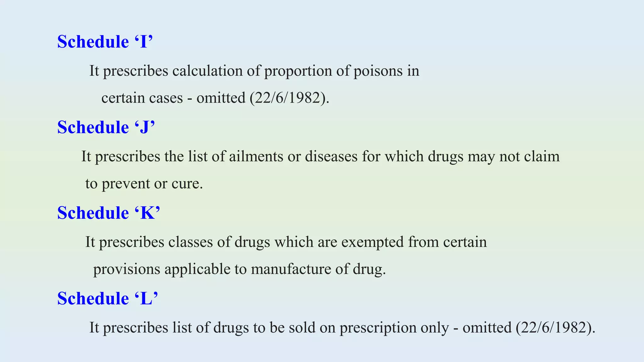 Drug and cosmetic act only schedule.pptx
