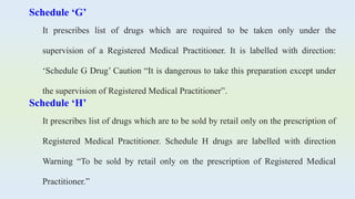 Drug and cosmetic act only schedule.pptx
