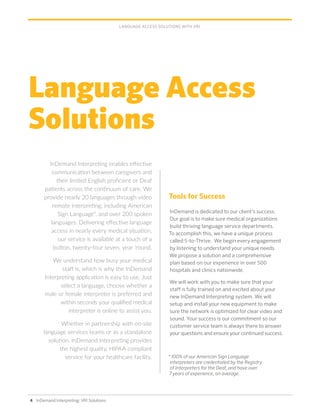 indemand-interpreting-brochure | PDF | Healthcare Industry | Industries