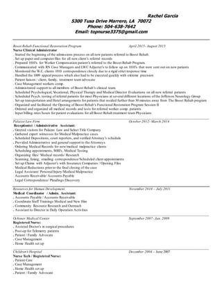 Rachel Garcia Resume Fall Renewed 2016. word docx | PDF