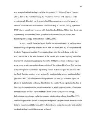 Waste Management in the GTA Final Thesis | DOCX