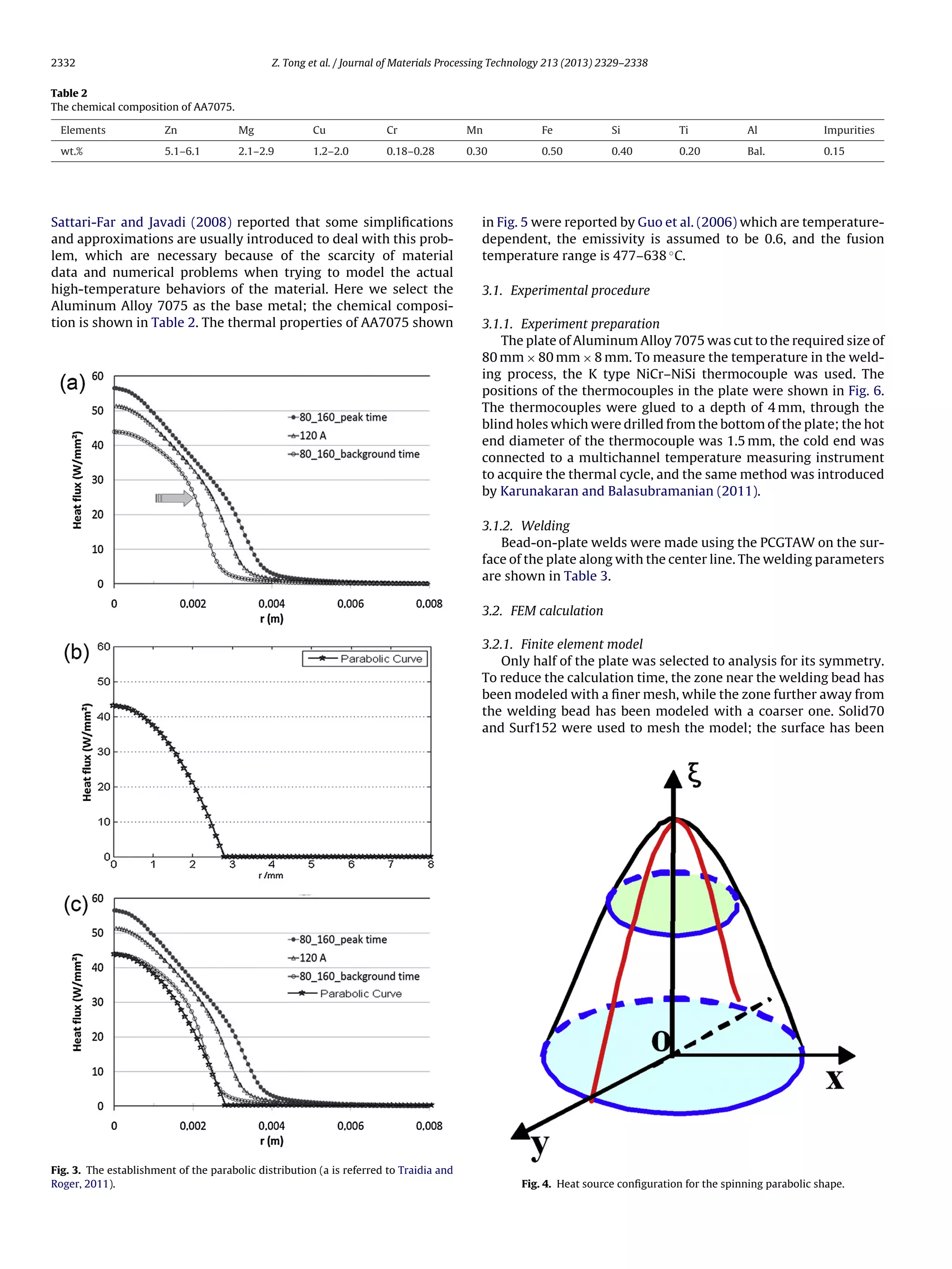 A dynamic welding heat source model in pulsed current gas tungsten arc ...
