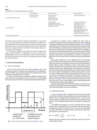 A dynamic welding heat source model in pulsed current gas tungsten arc ...
