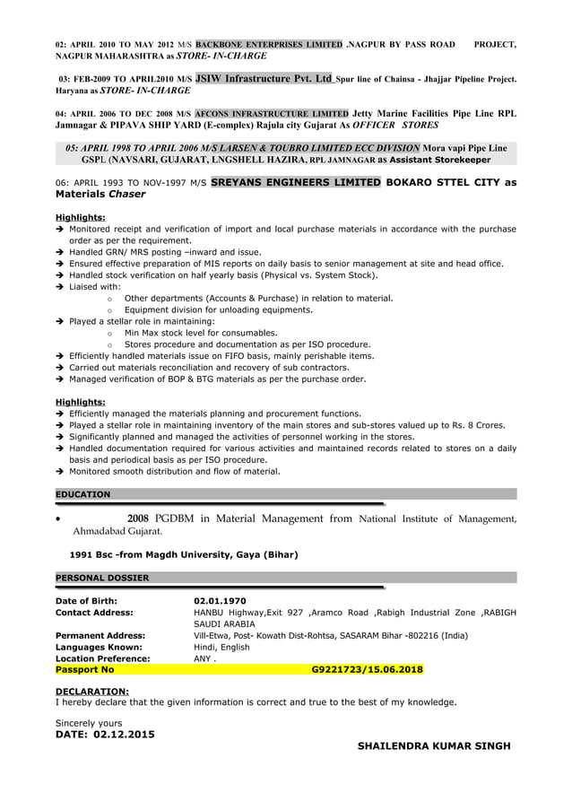 CV FOR STORE | PDF