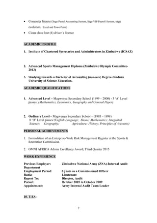 Curriculum vitae - Passmore | PDF