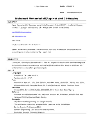 Mohamed Ali CV | DOC