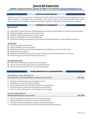 Jason's resume 2016 | PDF