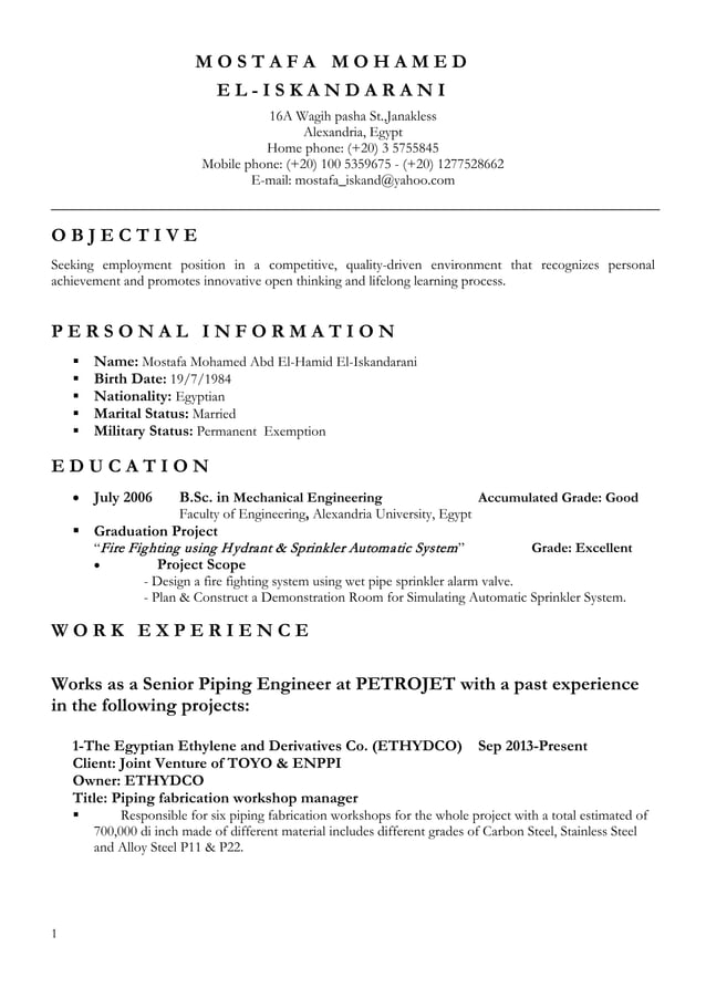 Mostafa_El-Iskandarani_CV_FINAL (1) | PDF