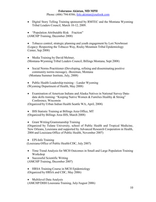Dr. Akintan Folorunso Resume October 2014 #7 | PDF
