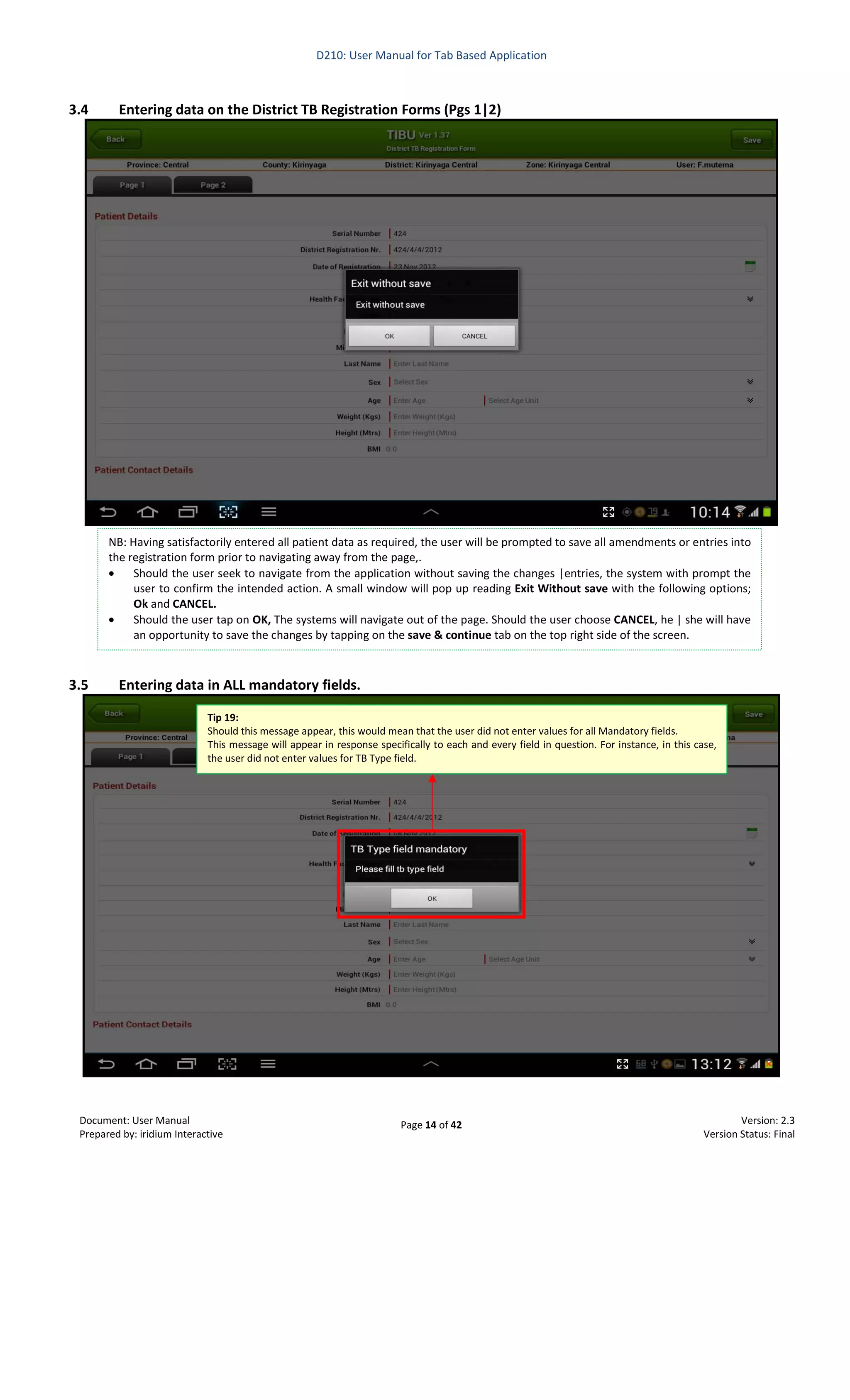 TIBU1_User Manaul_TabApp_Final_v2.0_10Jan13 | PDF | Databases ...