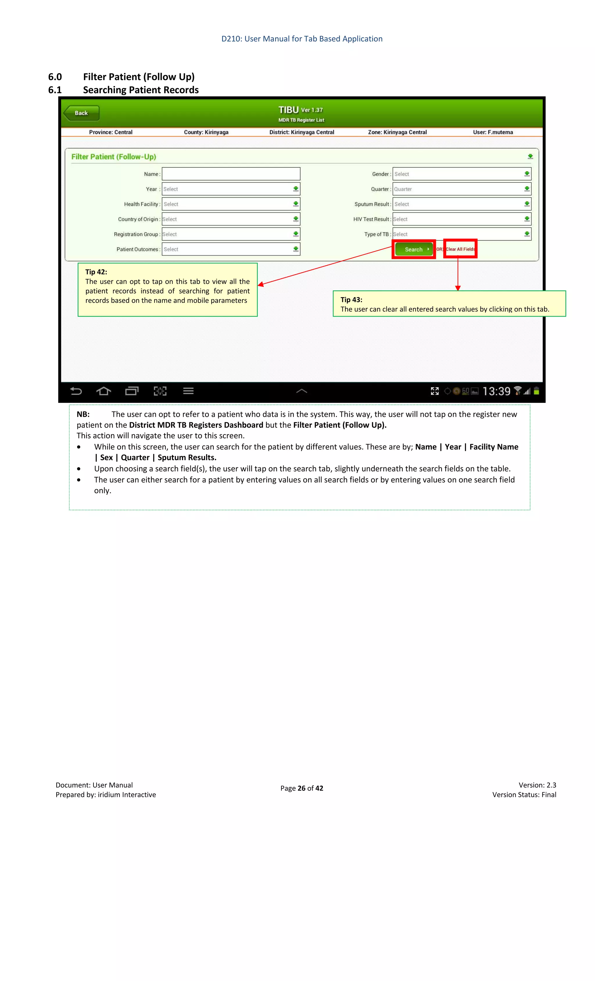 TIBU1_User Manaul_TabApp_Final_v2.0_10Jan13 | PDF | Databases ...