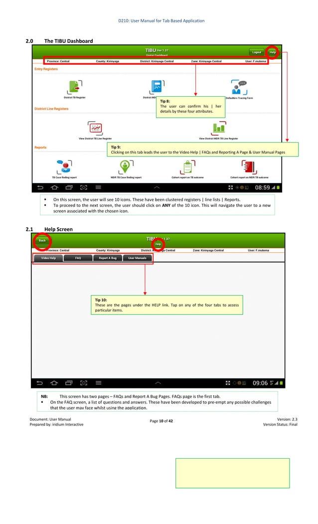 TIBU1_User Manaul_TabApp_Final_v2.0_10Jan13 | PDF