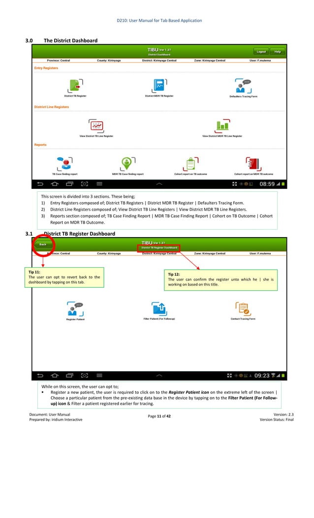 TIBU1_User Manaul_TabApp_Final_v2.0_10Jan13 | PDF