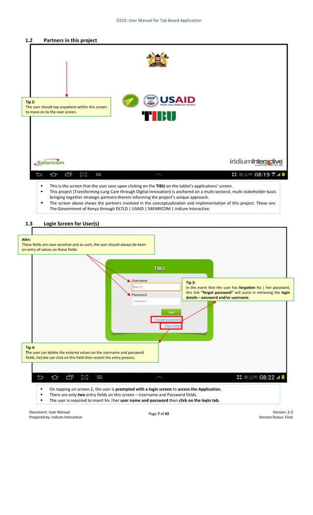 TIBU1_User Manaul_TabApp_Final_v2.0_10Jan13 | PDF