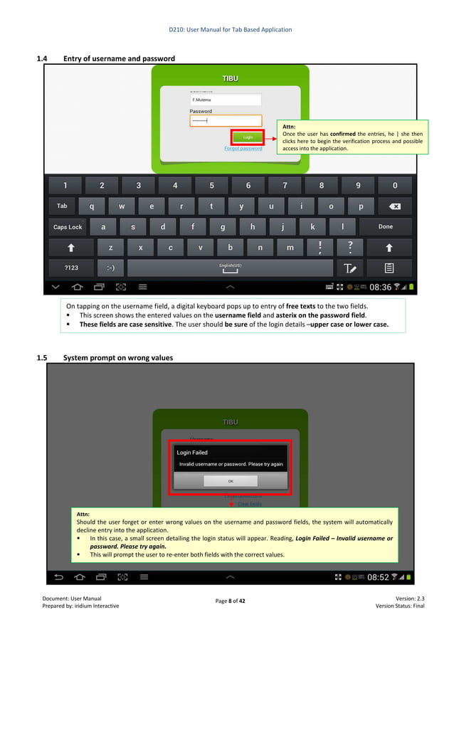 TIBU1_User Manaul_TabApp_Final_v2.0_10Jan13 | PDF