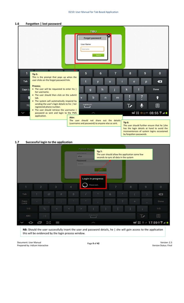 TIBU1_User Manaul_TabApp_Final_v2.0_10Jan13 | PDF