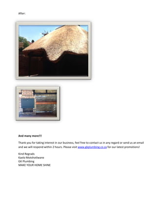 GK Plumbing Business Profile 2016 | PDF