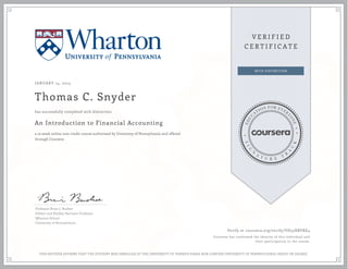 Coursera accounting 2014 | PDF