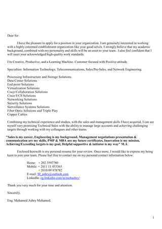 Mohamed Ashry Resume updated - Feb 2016 | PDF