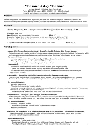Mohamed Ashry Resume updated - Feb 2016 | PDF