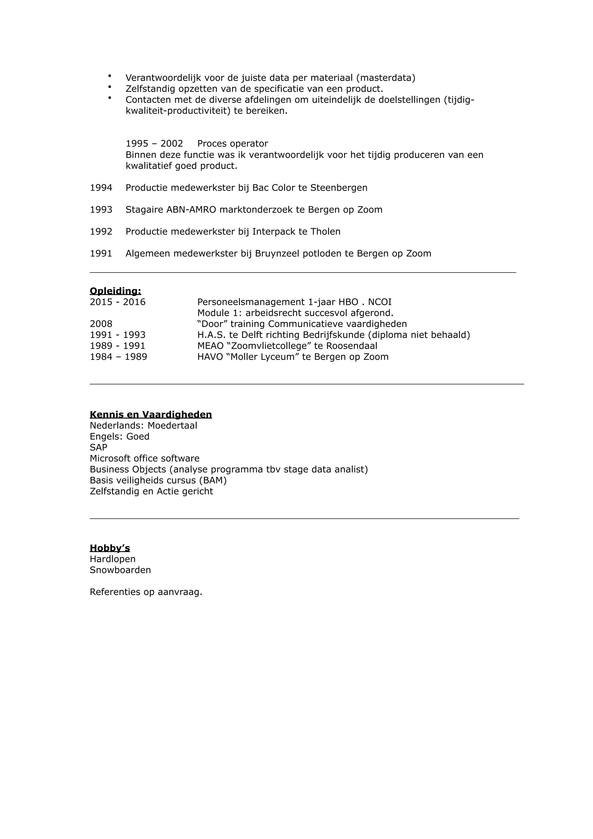 CURRICULUM VITAE Myra Masseurs | PDF