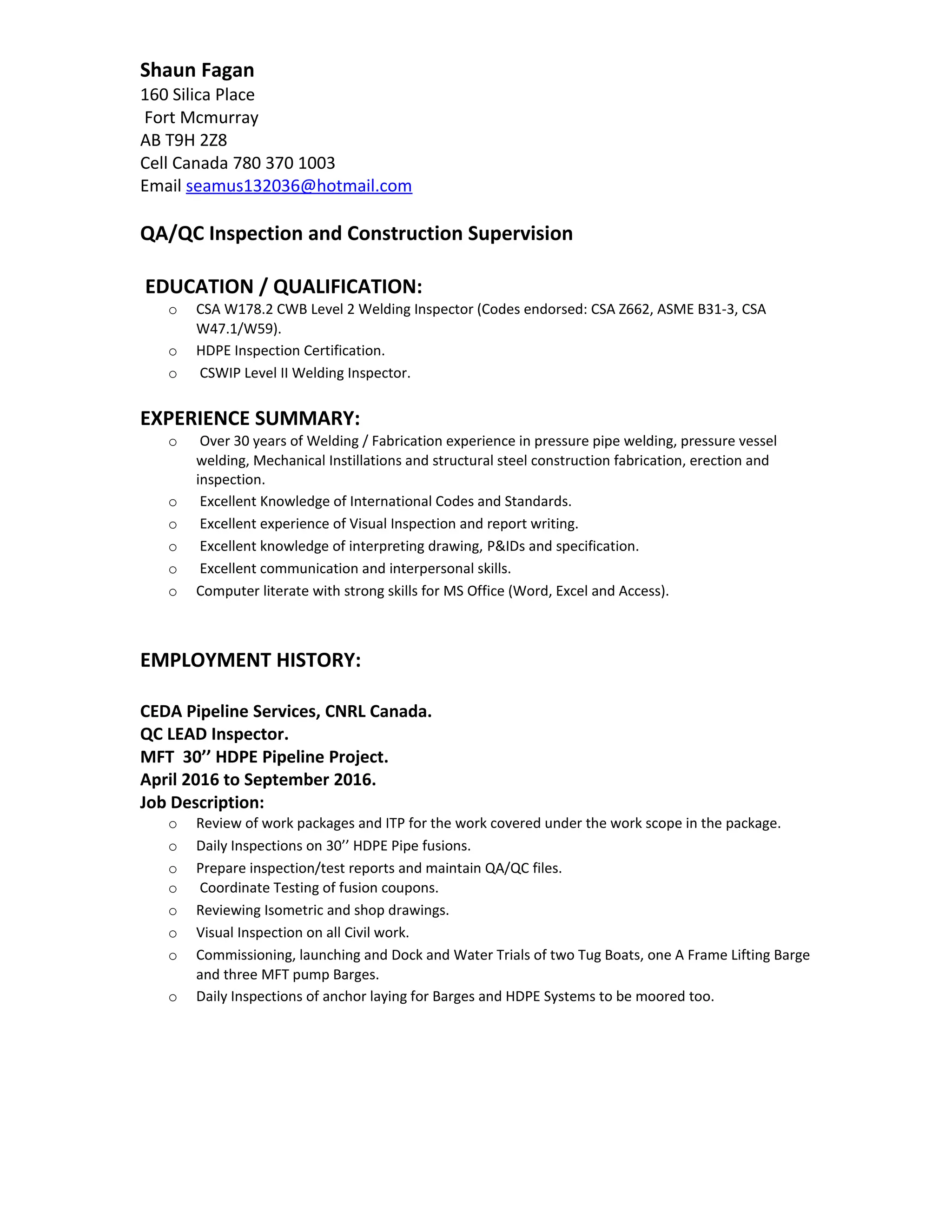 CV CANADA OCT 2016 | DOC