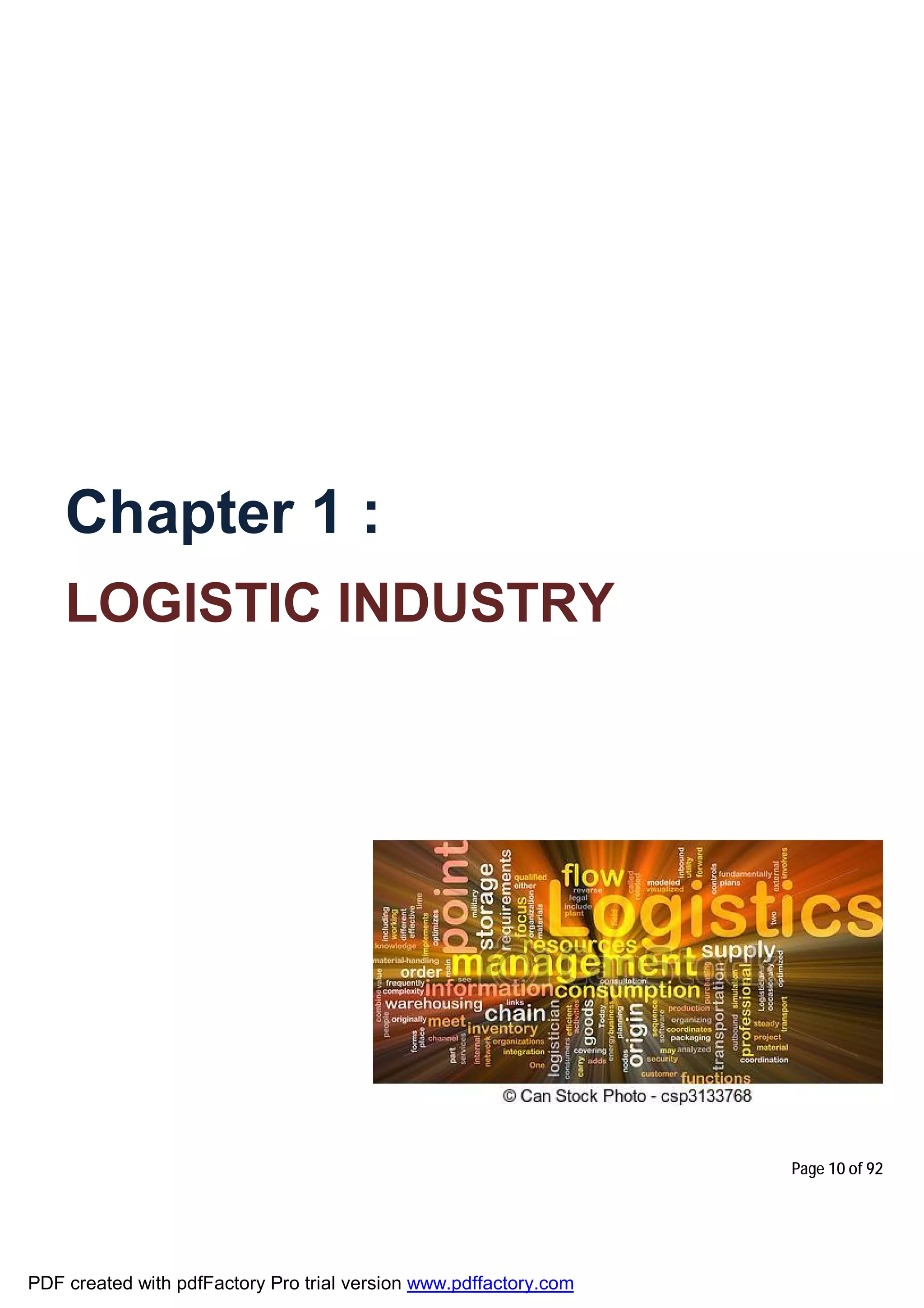 SIP Final Report (Logistic) | PDF